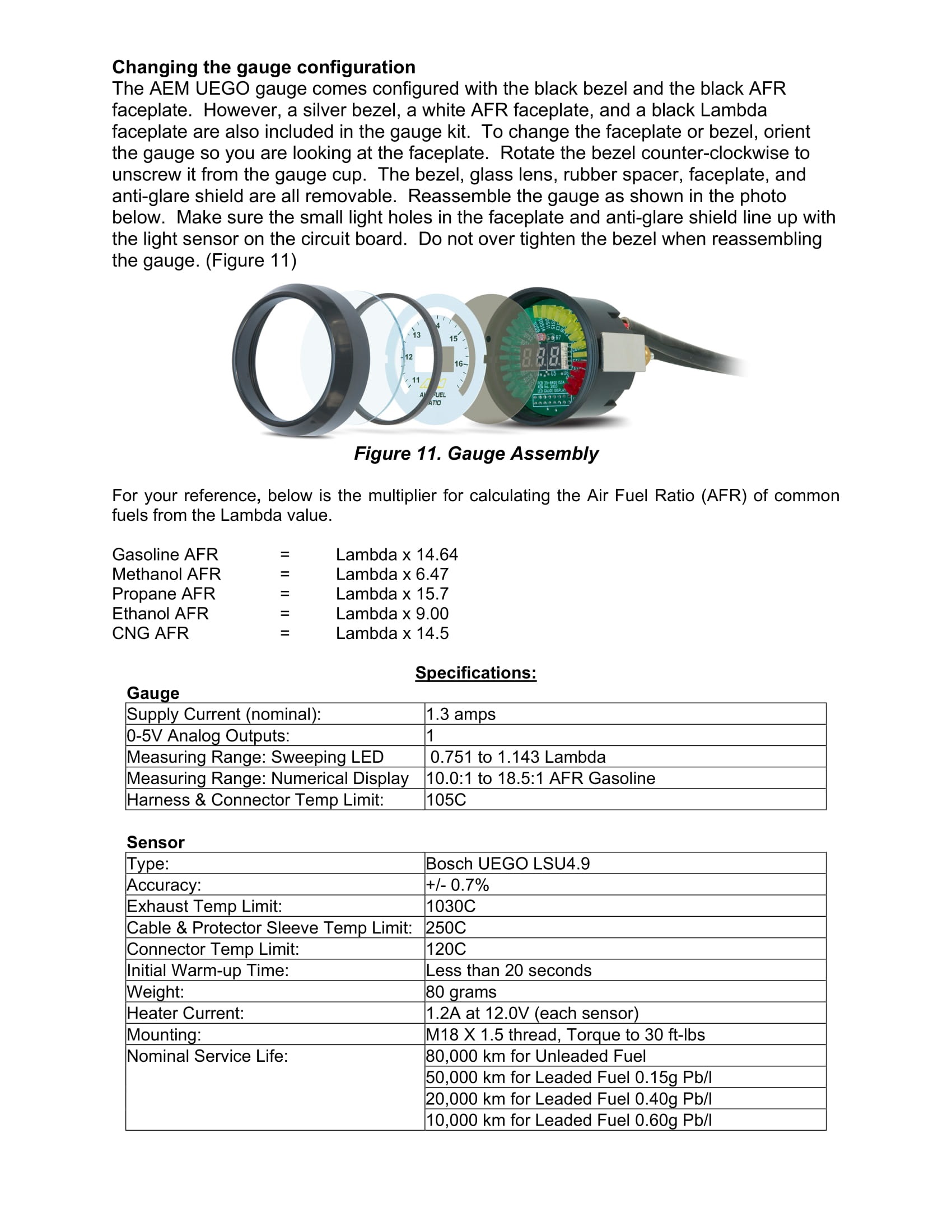 AEM UEGO Sensor Information – E Tunez