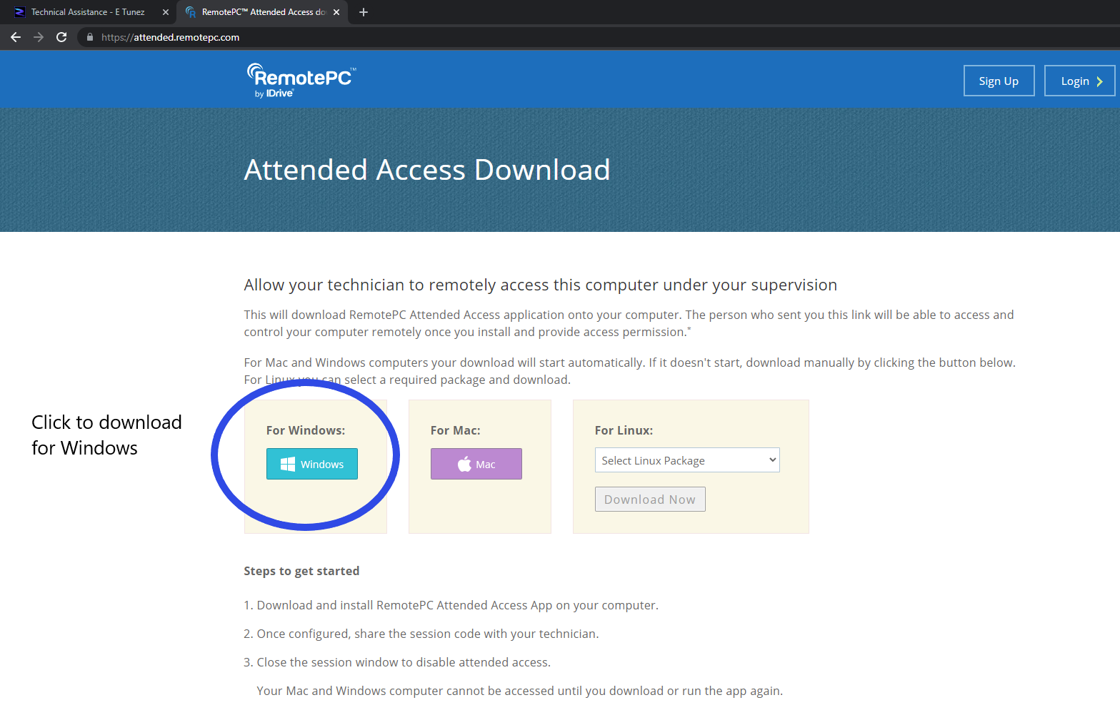 Remote PC installation – E Tunez